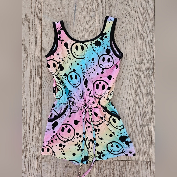 Pixie Lane | One Pieces | Pixie Lane Shorts Romper Rainbow Ombre Smiley ...